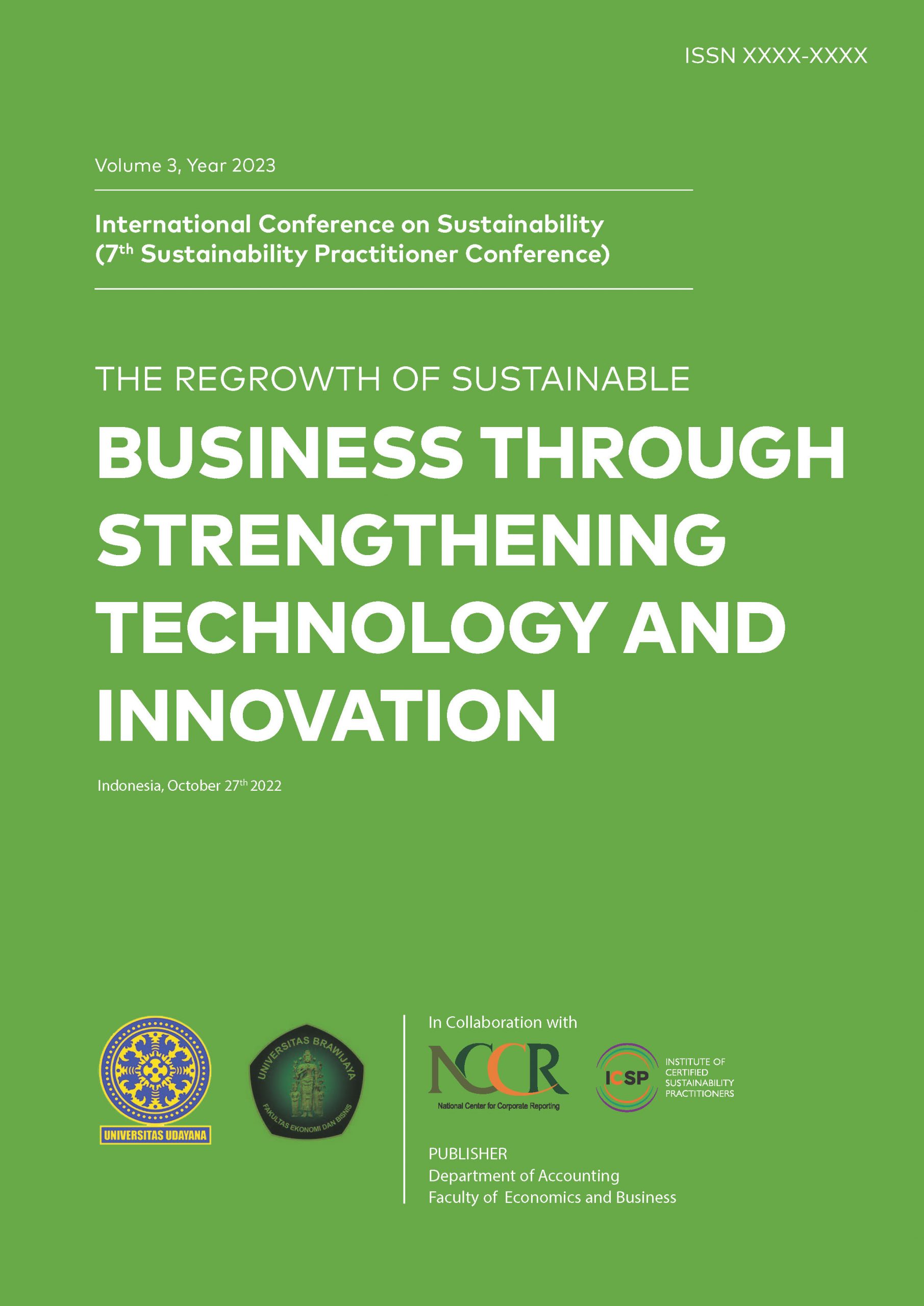 Proceeding International Conference On Sustainability Sustainability